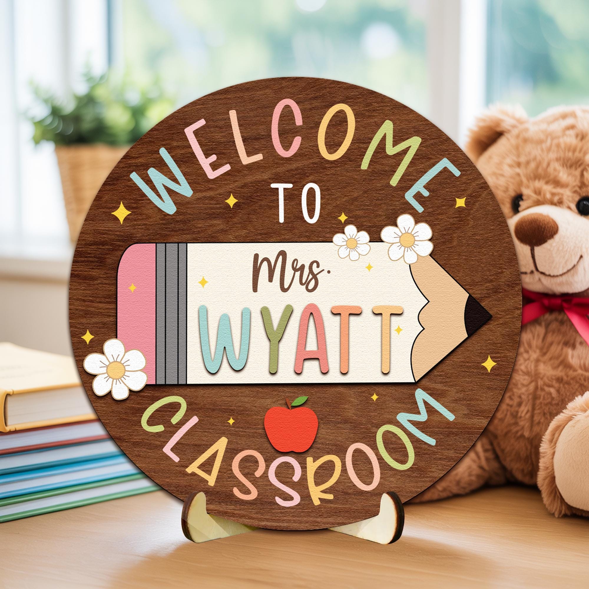 Personalized Teacher 3D Door Sign, Teacher Welcome Sign, Teacher Door ...