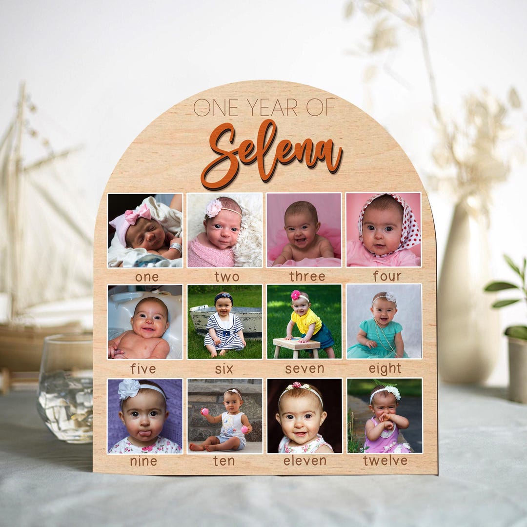 Custom One Year of Photo Board, My First Year of Photo Board, Baby My ...