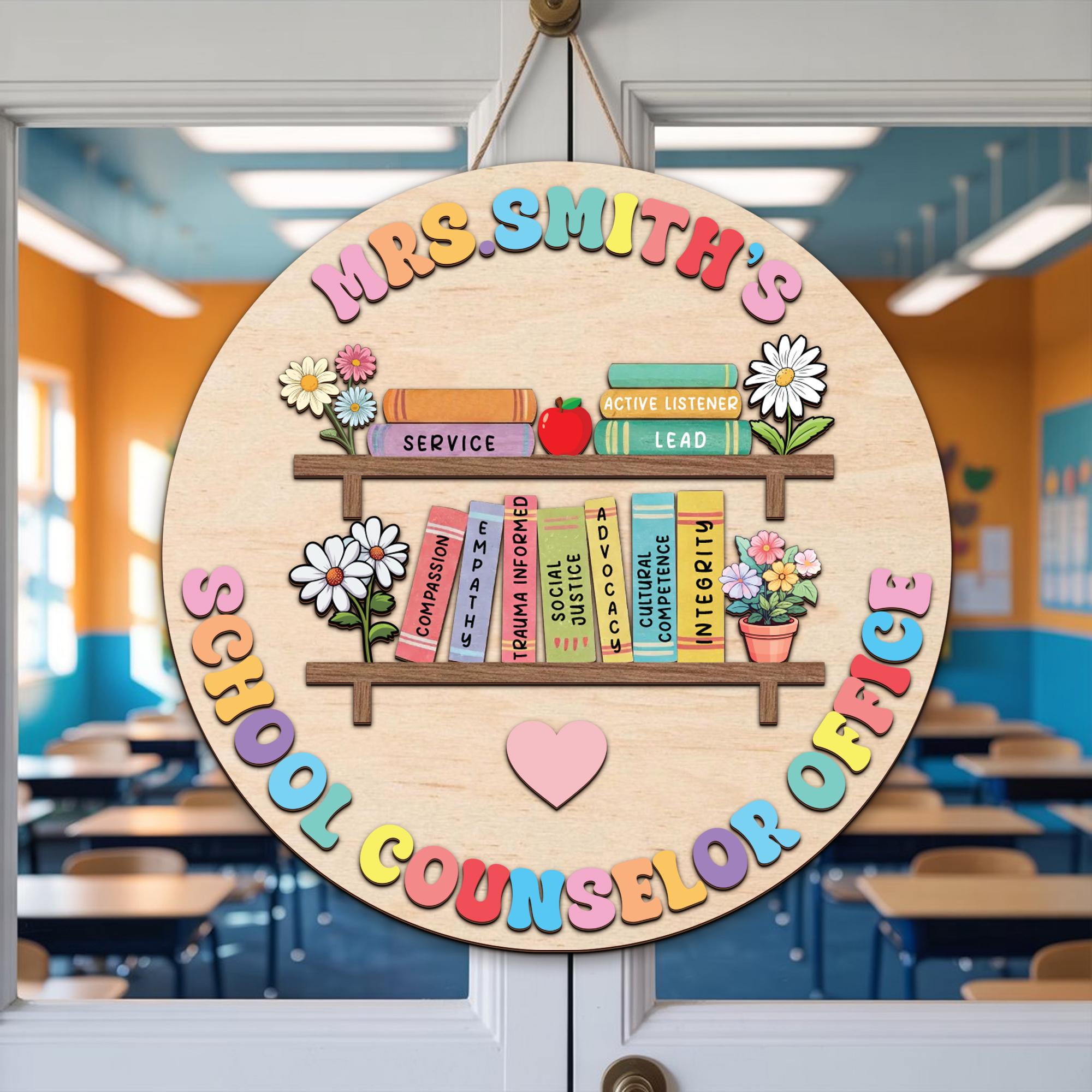 Custom 3D School Counselor Office Door Sign, School Psychologist Gift ...