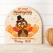 Custom Baby’s First Thanksgiving Footprint Sign, DIY First Thanksgiving ...
