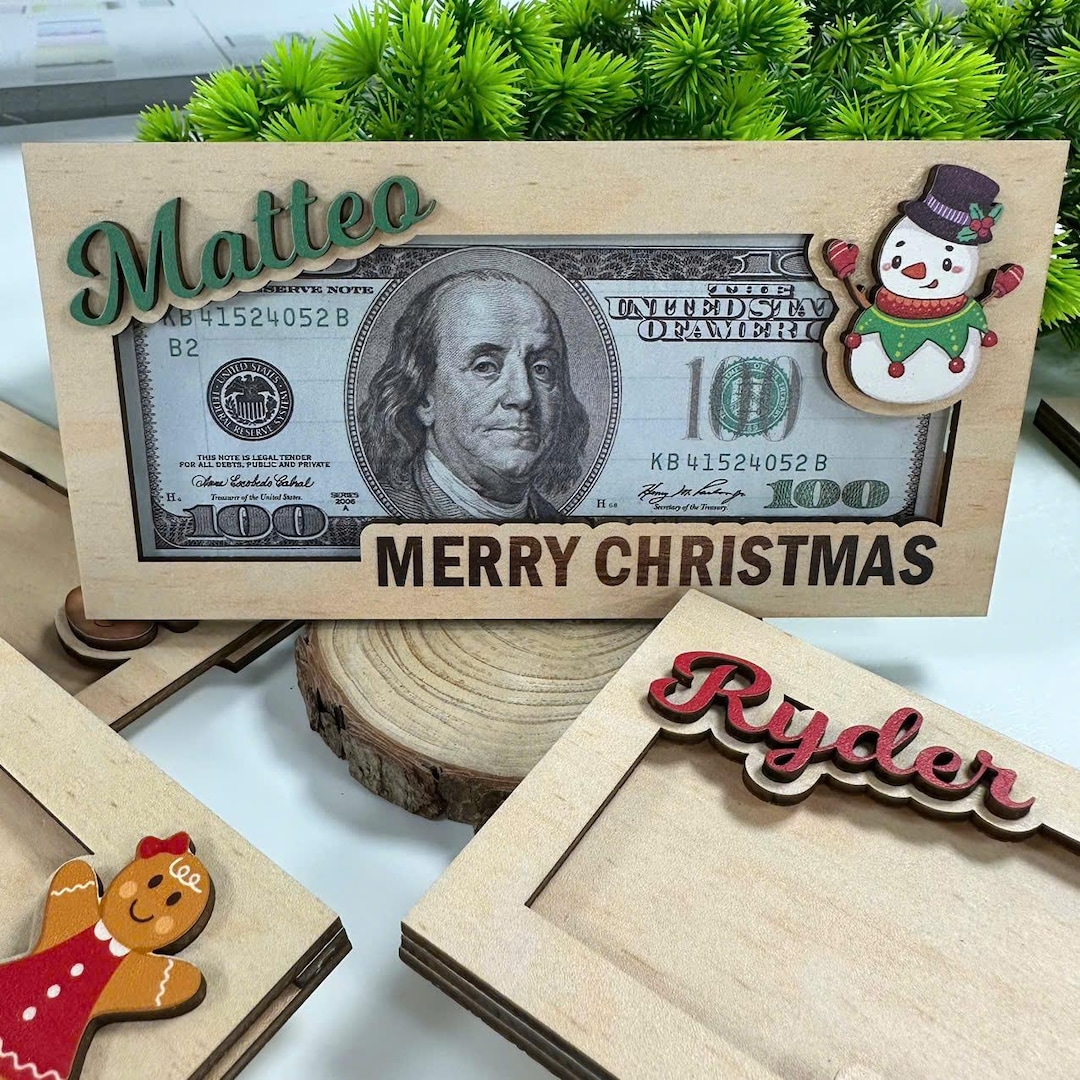 Customize Money Holder Christmas, Santa Money Holder, Custom Family ...