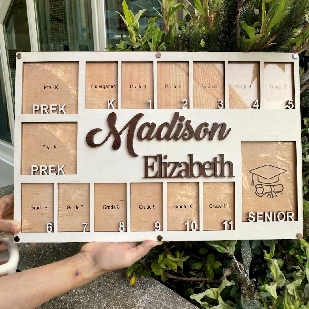 Custom Pre K to Senior Photo Frame, School Years Photo Frame, Prek to ...