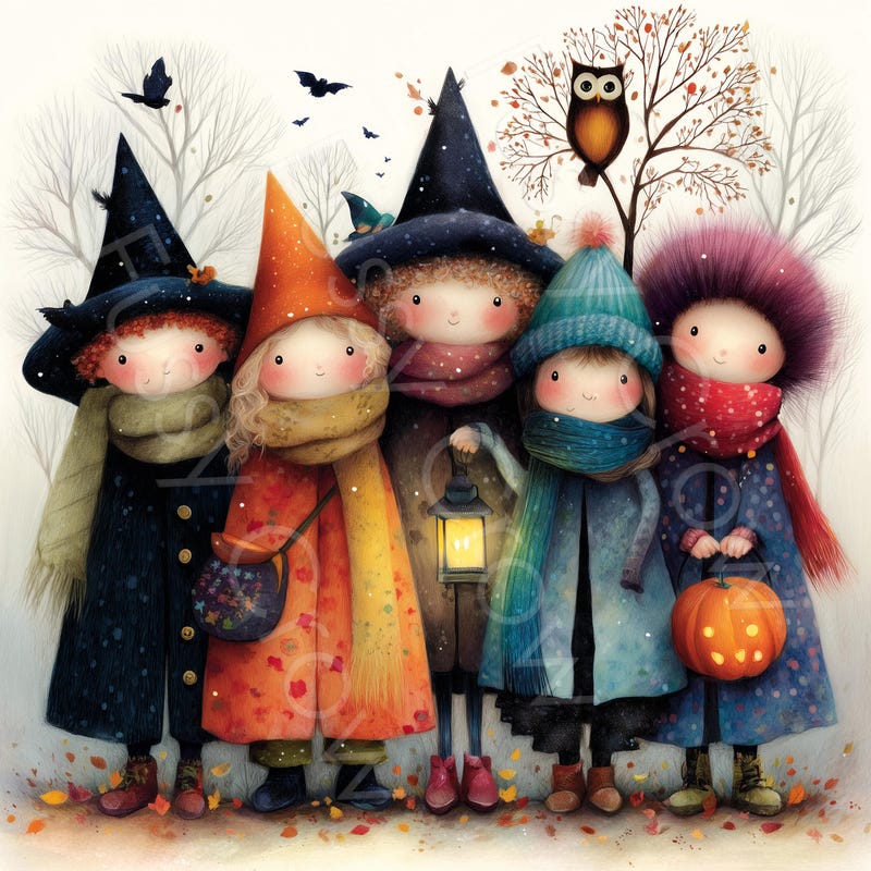 Cute October Clipart - Etsy