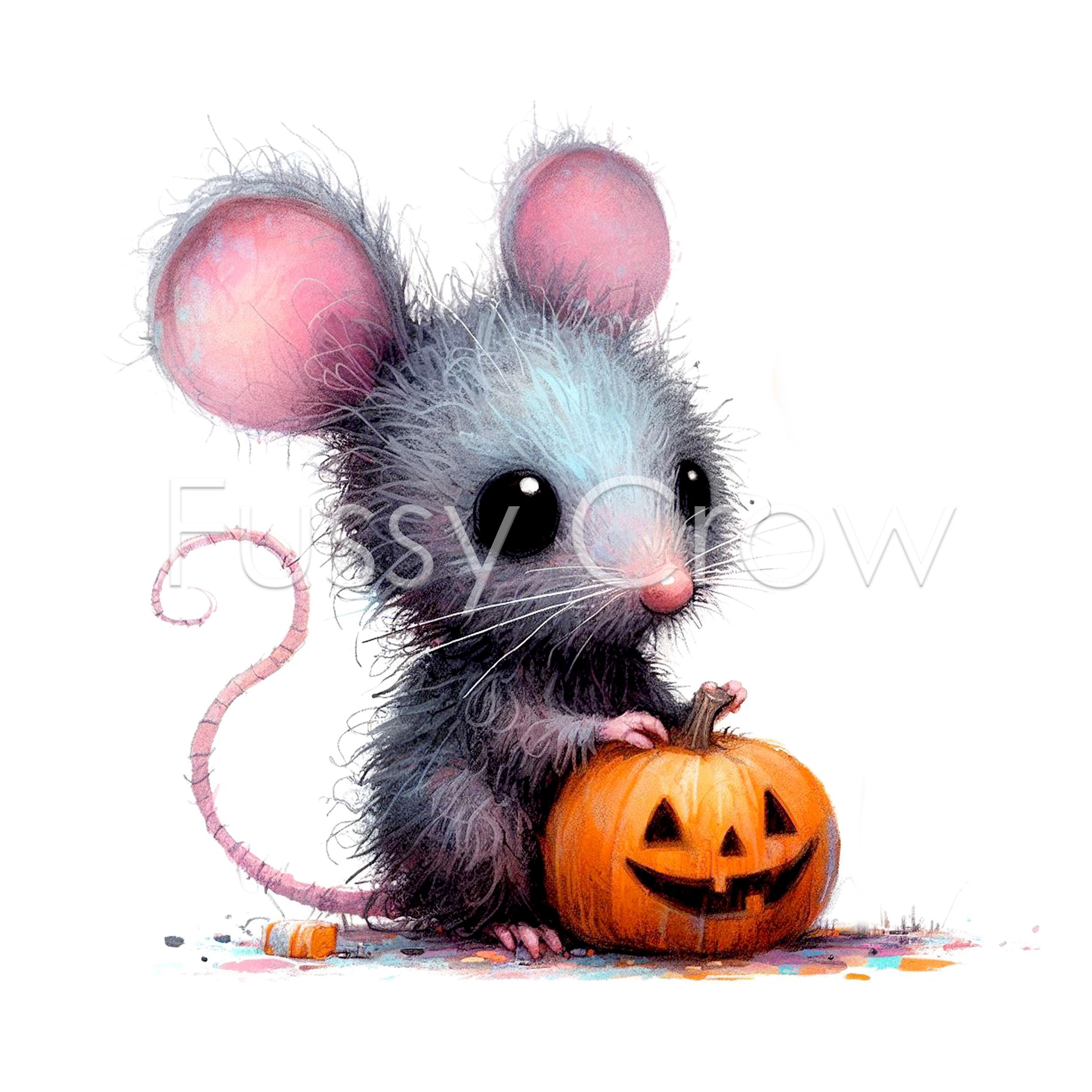 Halloween Mouse Clipart, 14 High Quality Jpgs, Watercolour Fall Animal ...
