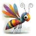 Quirky Rainbow Bug Clipart, 13 High Quality Watercolour Insect Ephemera ...