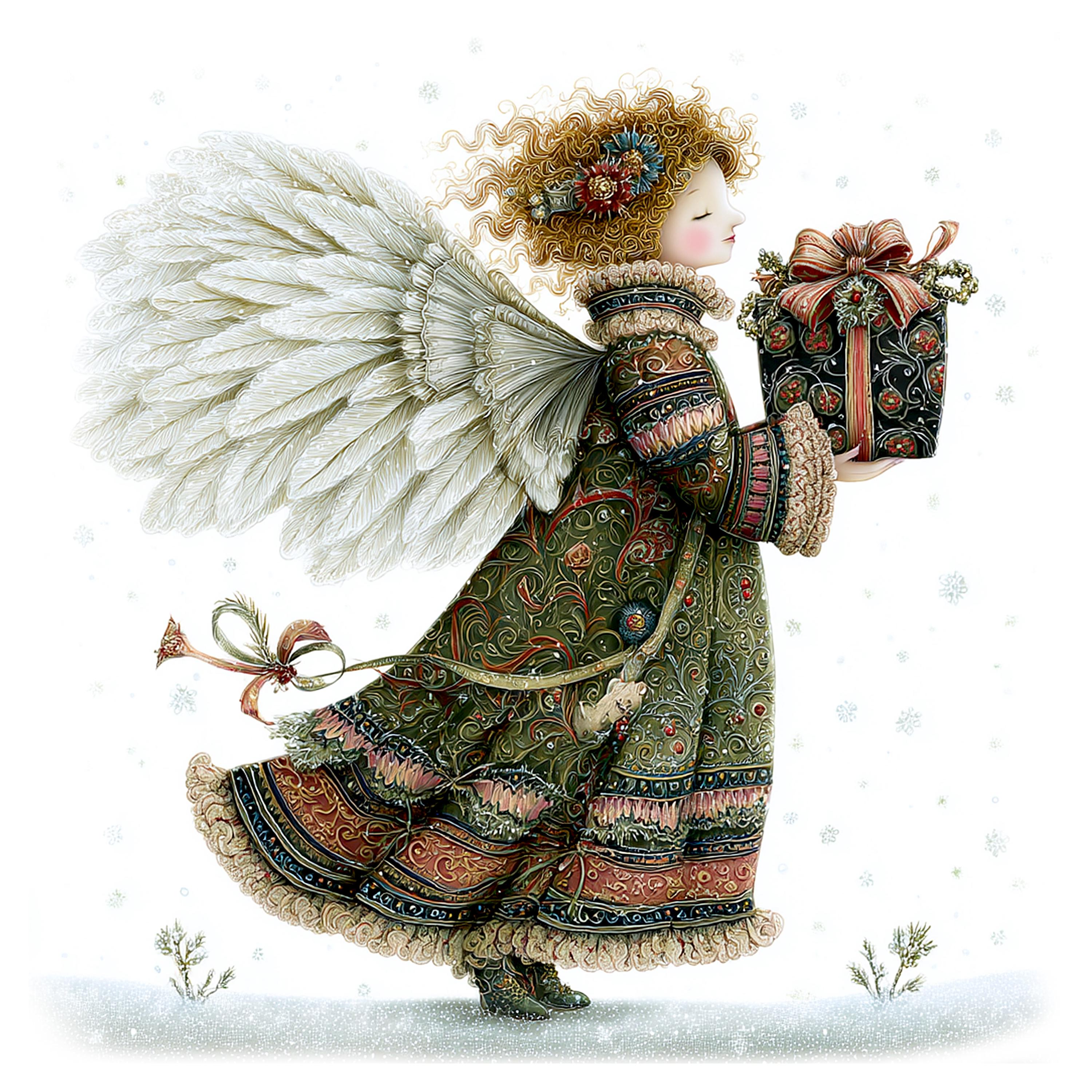 Christmas Angel Clipart, 10 High Quality Jpgs, Watercolour Whimsical ...