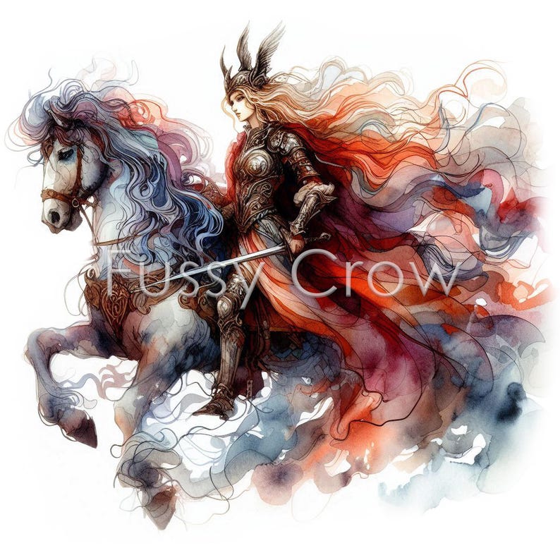 Mystical Goddess Clipart, 10 High Quality Jpgs, Watercolour Warrior ...