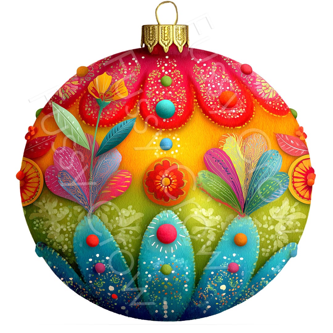 Rainbow Bauble Clip Art, 12 Watercolour Festive Ornament Jpgs ...