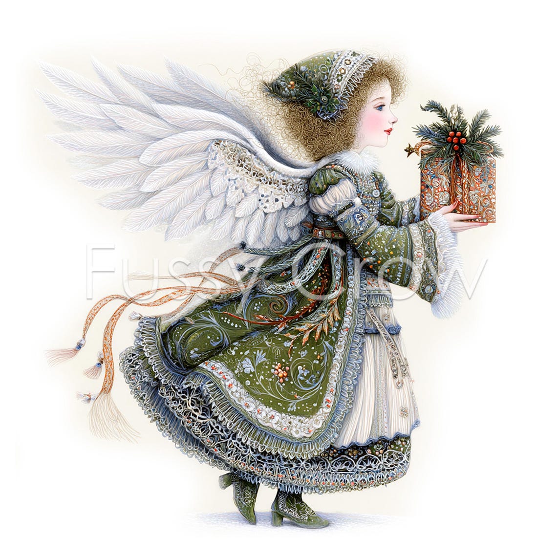Christmas Angel Clipart, 10 High Quality Jpgs, Watercolour Whimsical ...
