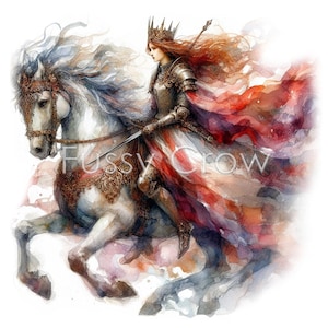 Mystical Goddess Clipart, 10 High Quality Jpgs, Watercolour Warrior ...