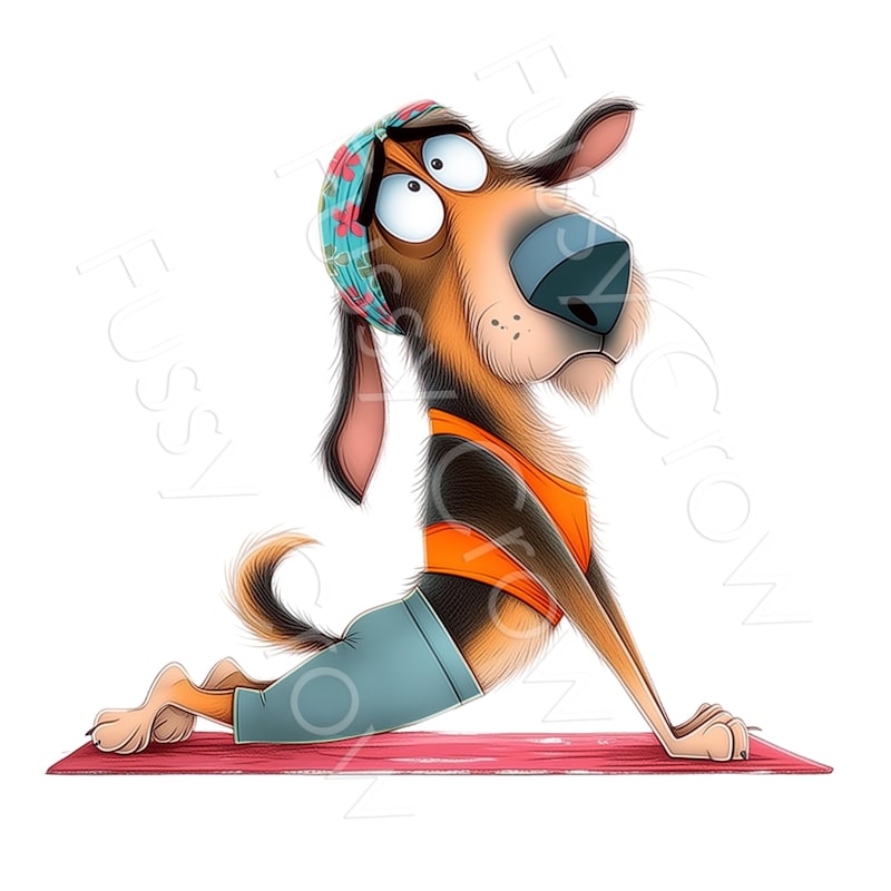 Fitness Cartoon Dog - Etsy UK