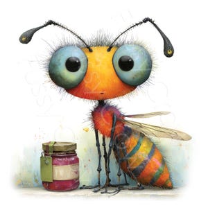 Quirky Rainbow Bug Clipart, 13 High Quality Watercolour Insect Ephemera ...