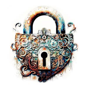 Fantasy Padlock Clipart, 10 High Quality Jpgs, Watercolour Fairy Tale ...