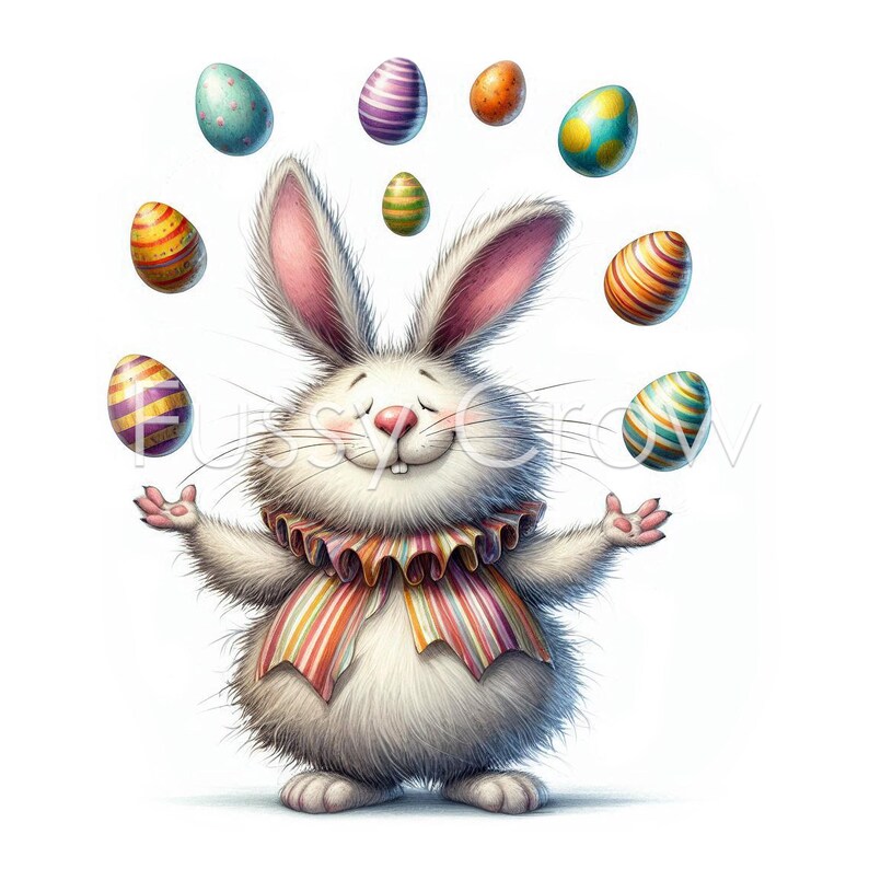 Cute Easter Bunny Clipart 10 High Quality Jpgs, Spring Bunny Images ...