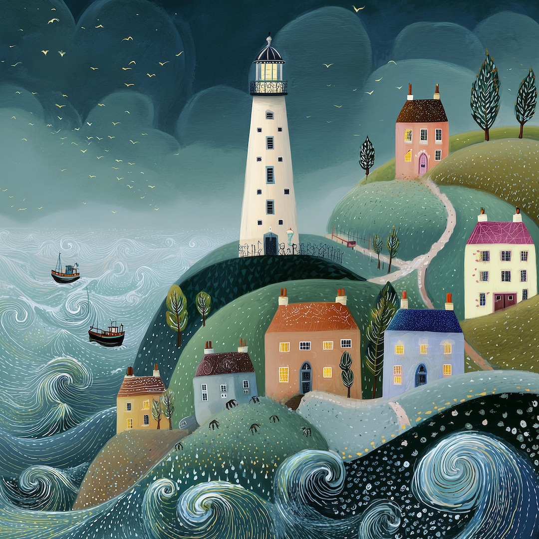 Whimsical Lighthouse Clipart, 12 High Quality Watercolour Quirky ...