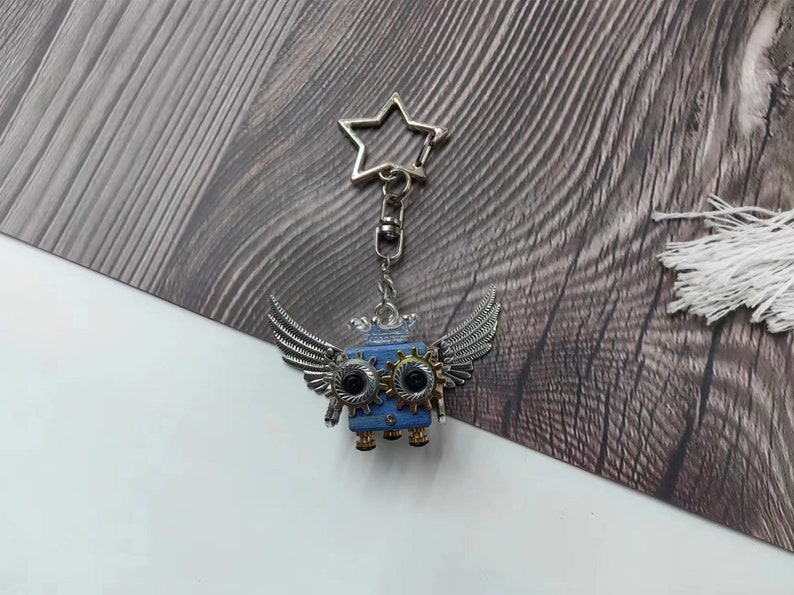 Handmade Cute Mini Robot Decor Toy, Punk Robot Miniature Metal Robot ...
