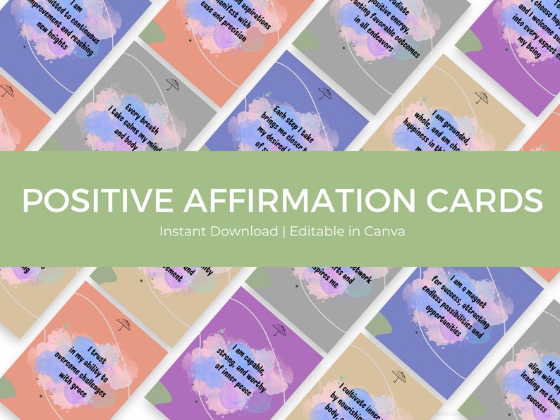 Positive Affirmation Cards Affirmation Cards Printable Affirmation ...
