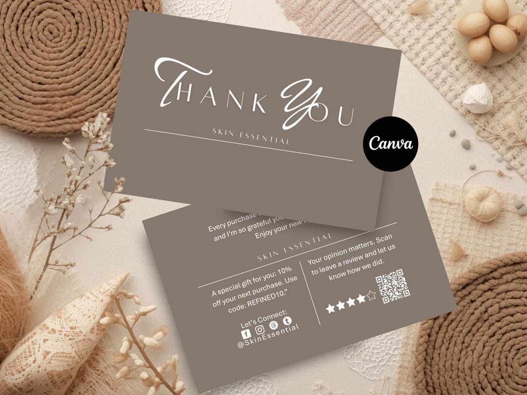 Custom Thank You Cards for Businesses – Brand Insert Cards, Customer ...
