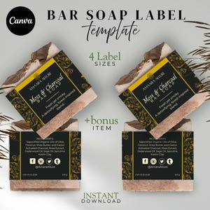 Editable Bar Soap Label Template, Canva Soap Label, Printable Soap ...
