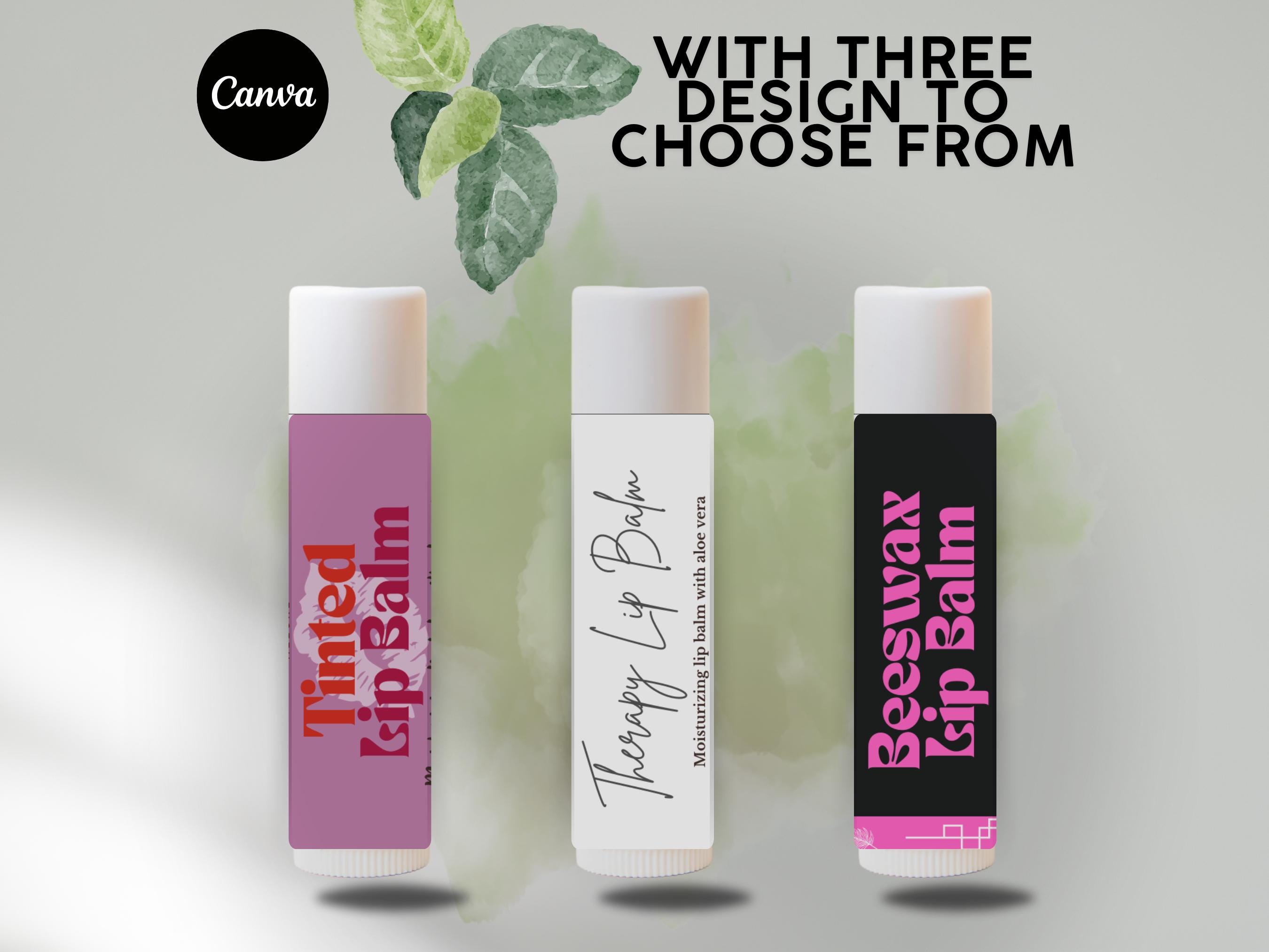 Lip Balm Labels Canva Template Printable Custom Lip Balm Stickers Product Labels Digital Lip ...