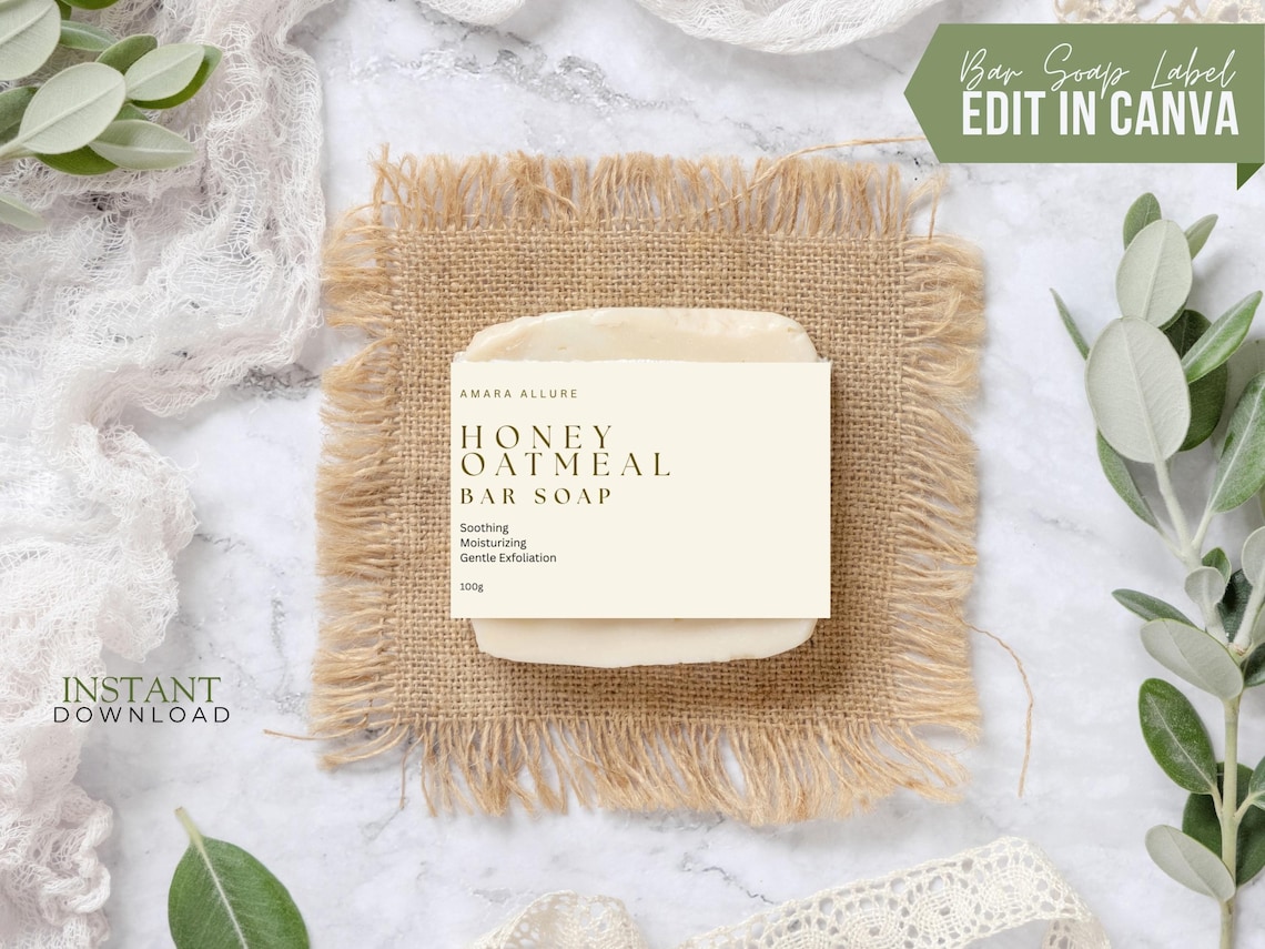 Soap Label Template for Bar Soap | Canva Editable | Minimalist Soaps ...
