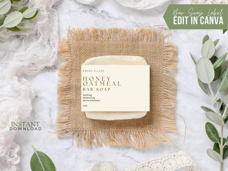 Soap Label Template for Bar Soap | Canva Editable | Minimalist Soaps ...
