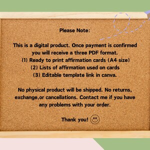 Health and Wellness Affirmation Cards Affirmation Template Mental ...