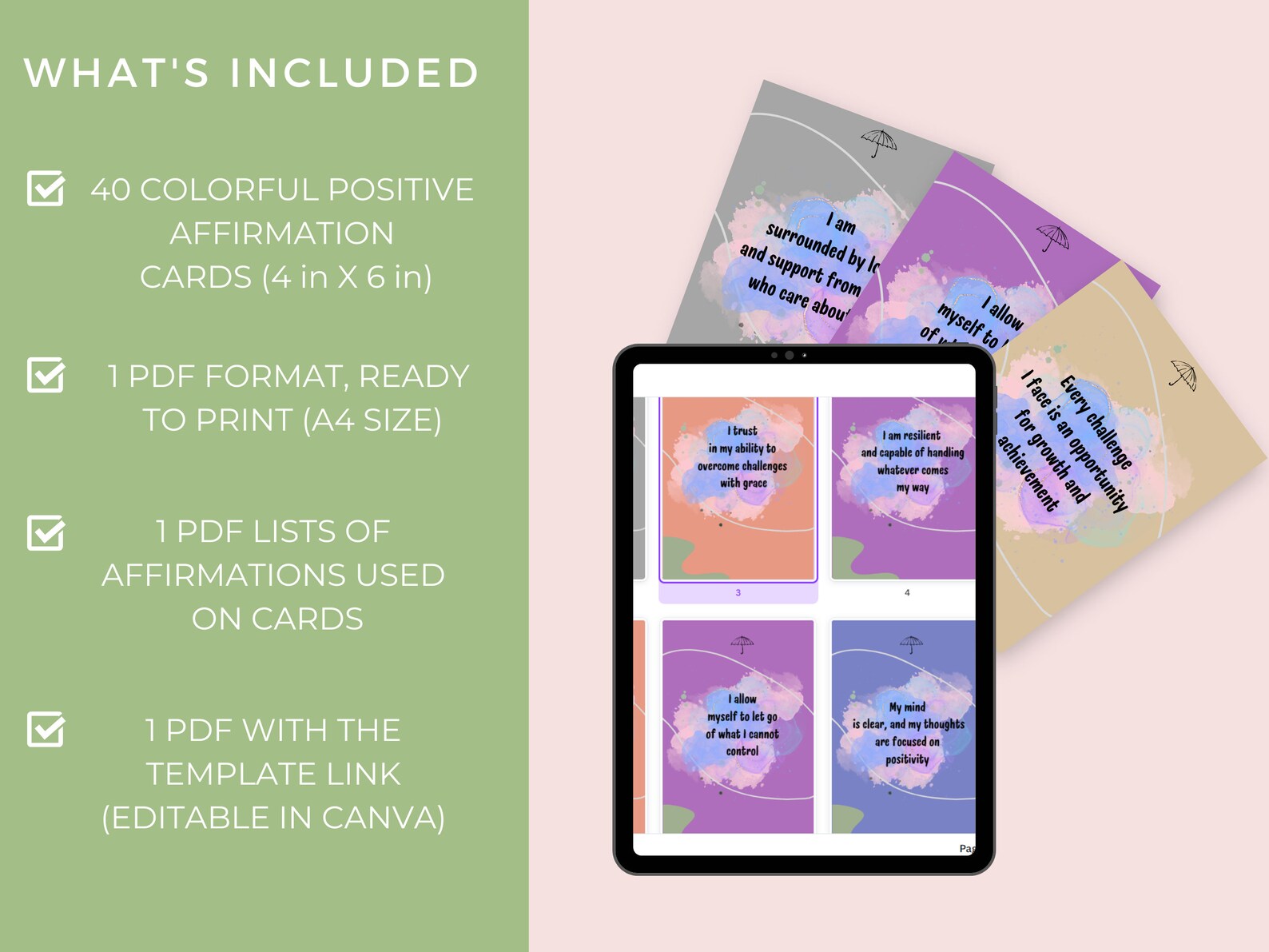 Positive Affirmation Cards Affirmation Cards Printable Affirmation ...