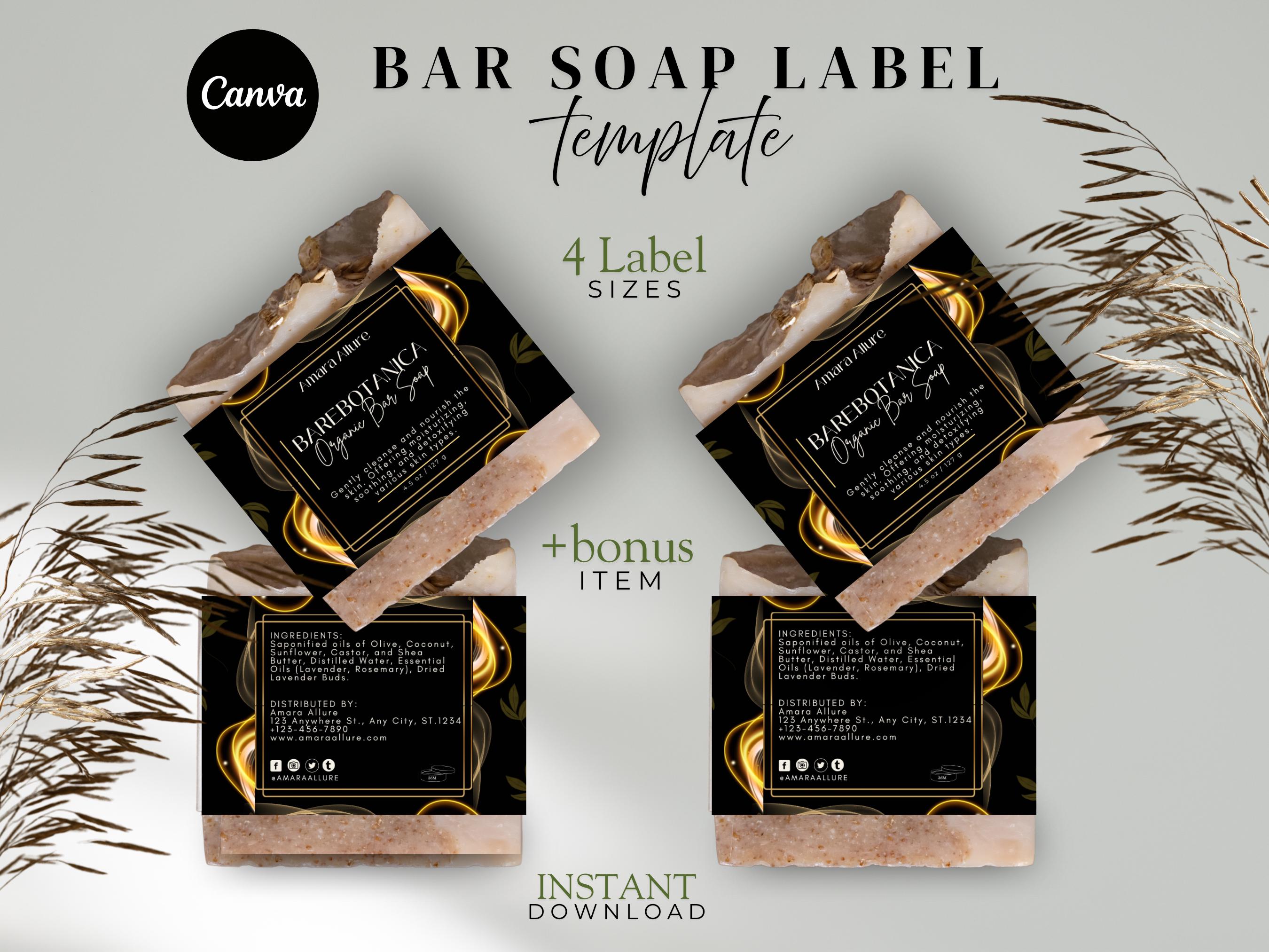 Luxury Black Gold Soap Packaging Labels for Soap Printable Label ...
