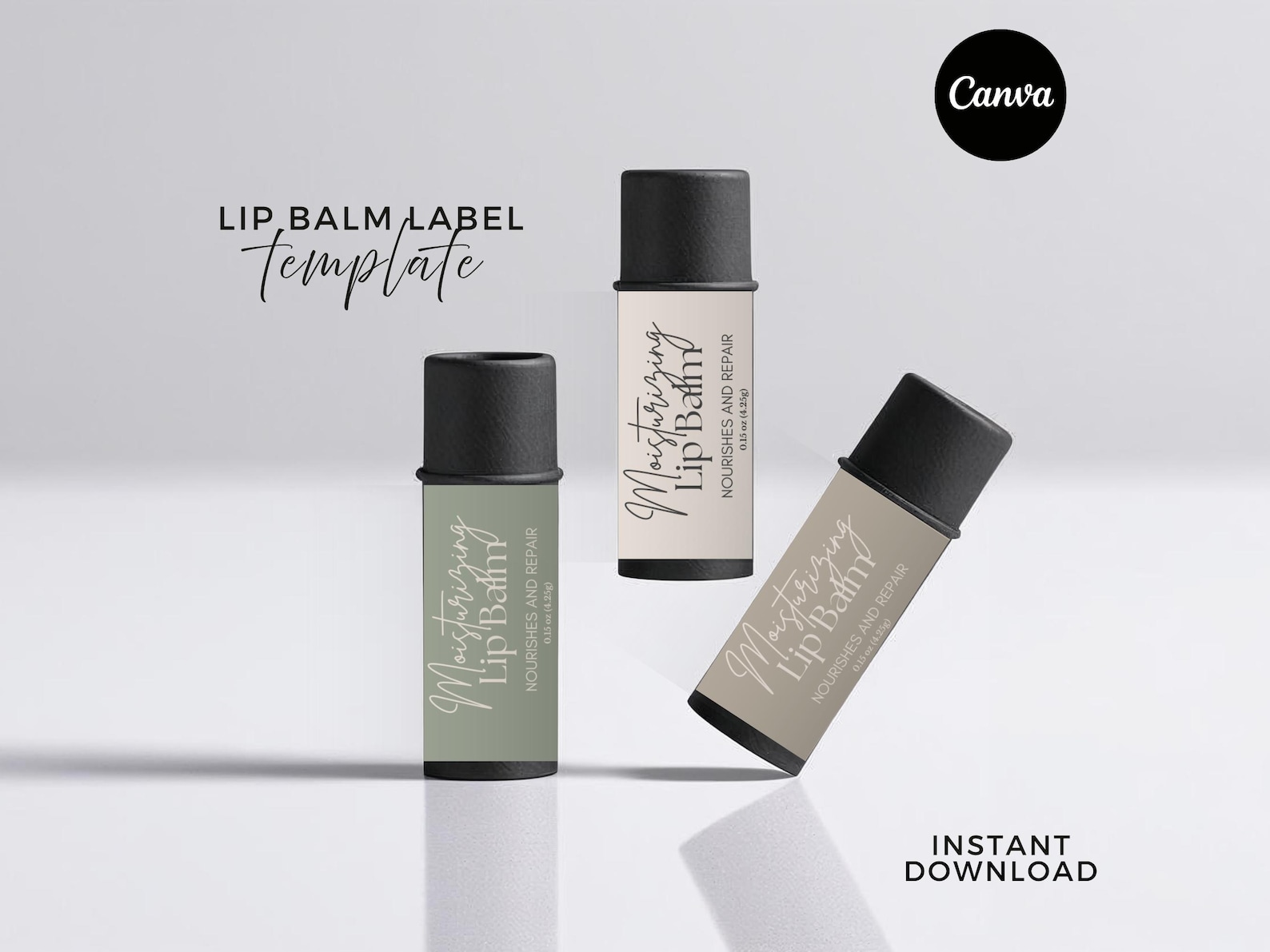Minimalist Lip Balm Labels Canva Template Custom Lip Balm Stickers ...