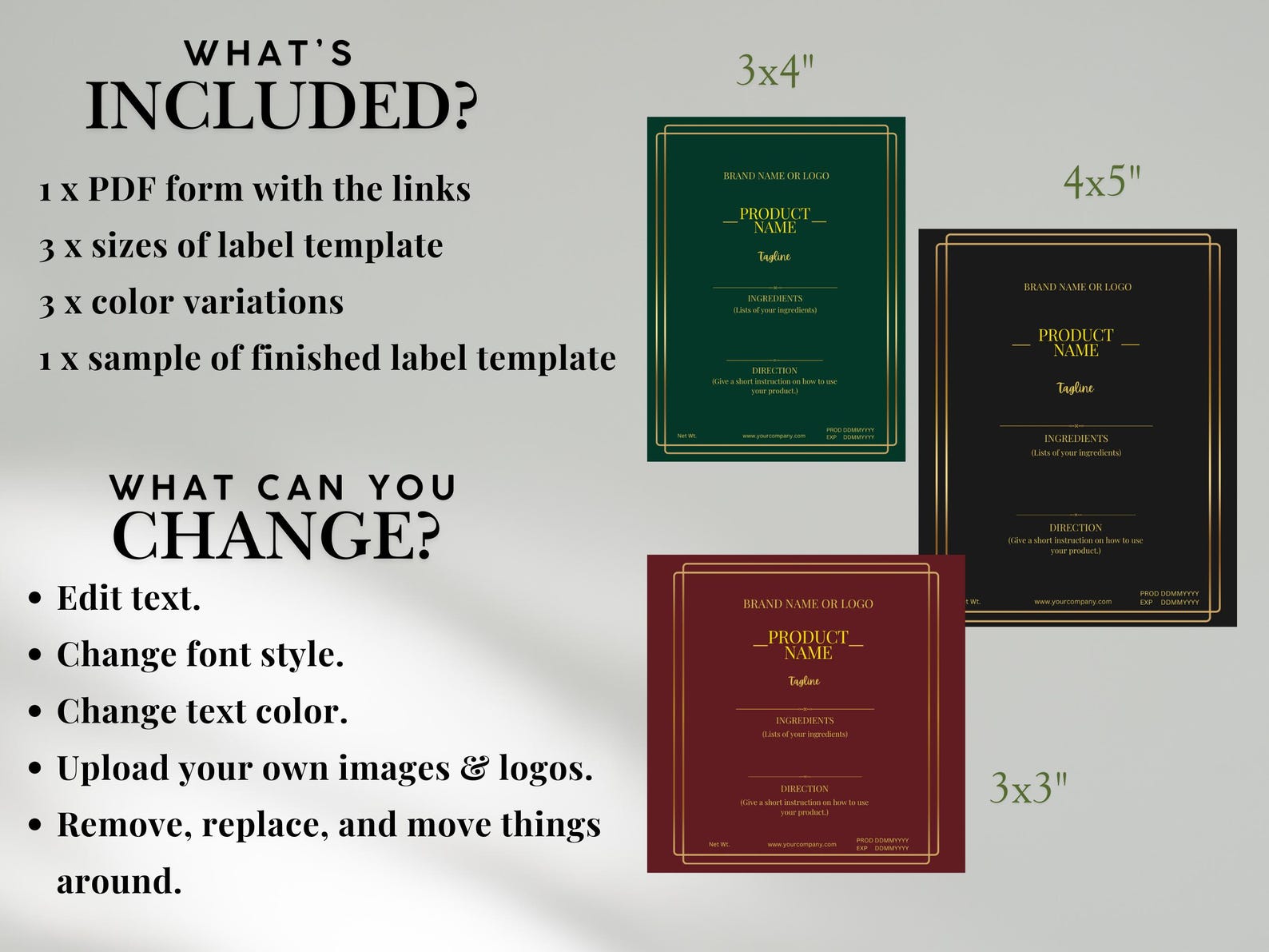 Editable Pouch Label Template Packaging Design Editable Body Product ...