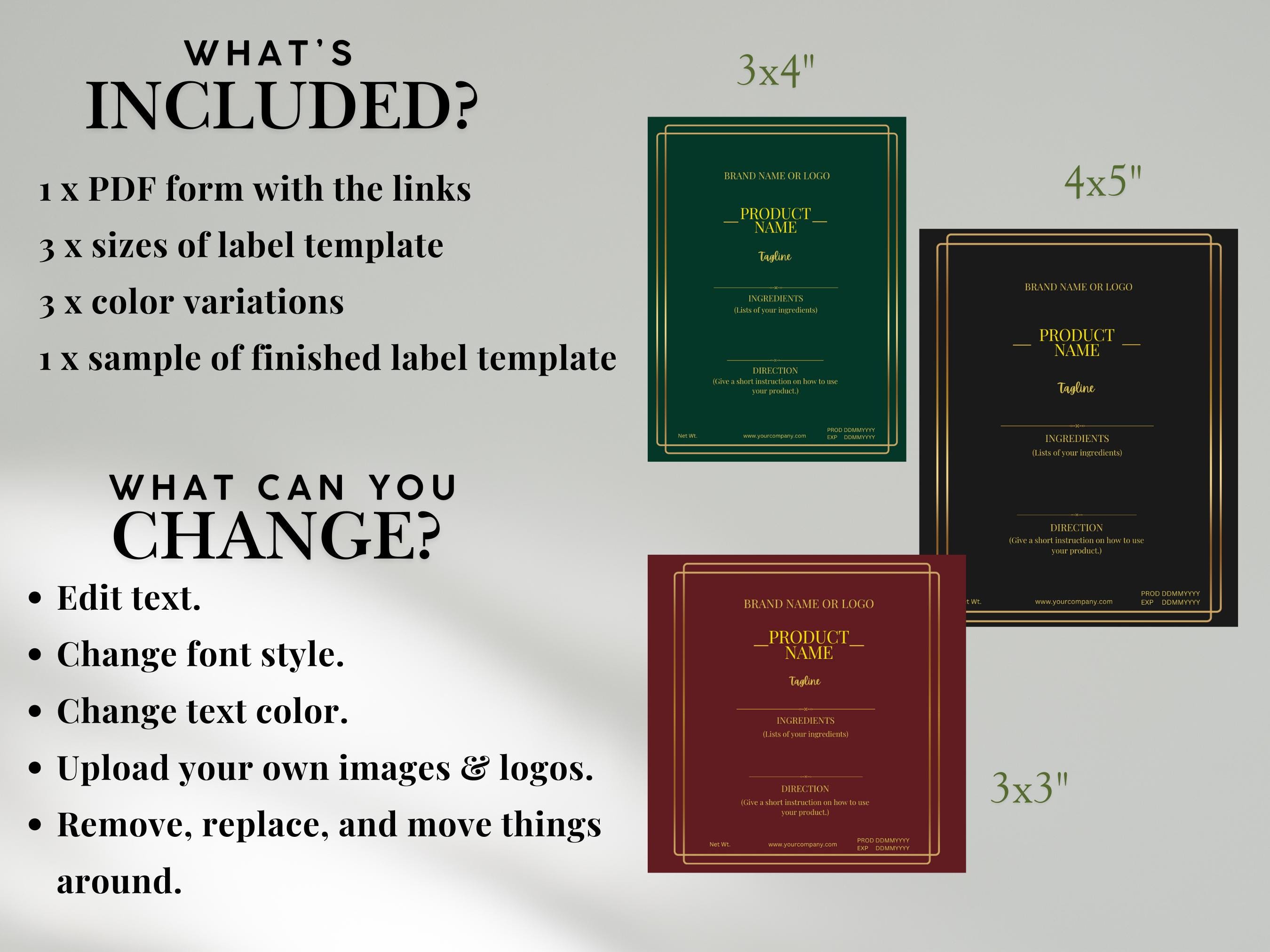 Editable Pouch Label Template Packaging Design Editable Body Product ...