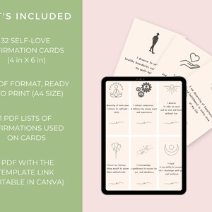 Self-love Affirmation Cards Affirmation Cards Self-esteem Self-care ...