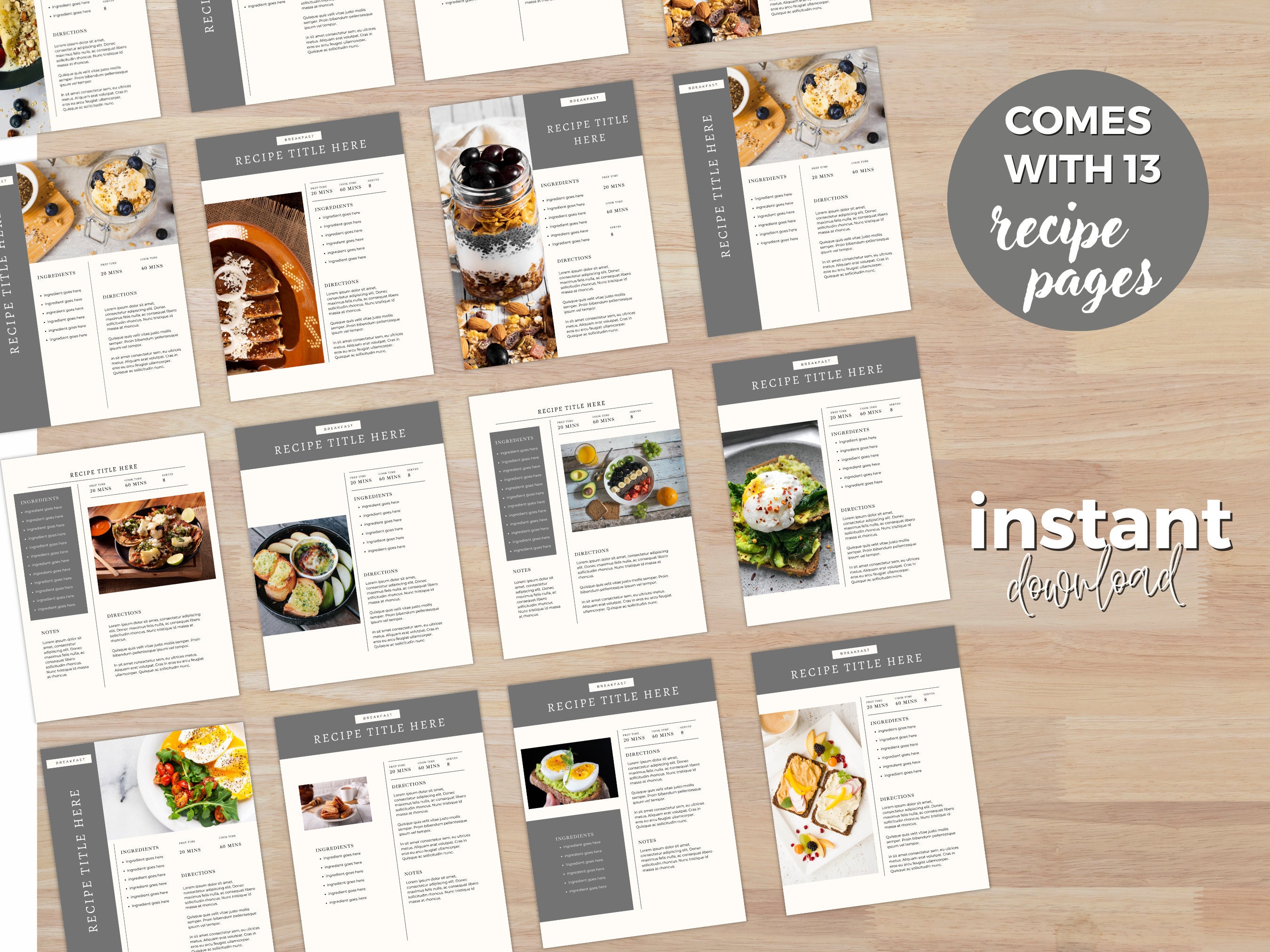 Recipe Book Template Cookbook Template Editable Canva Recipe Book ...