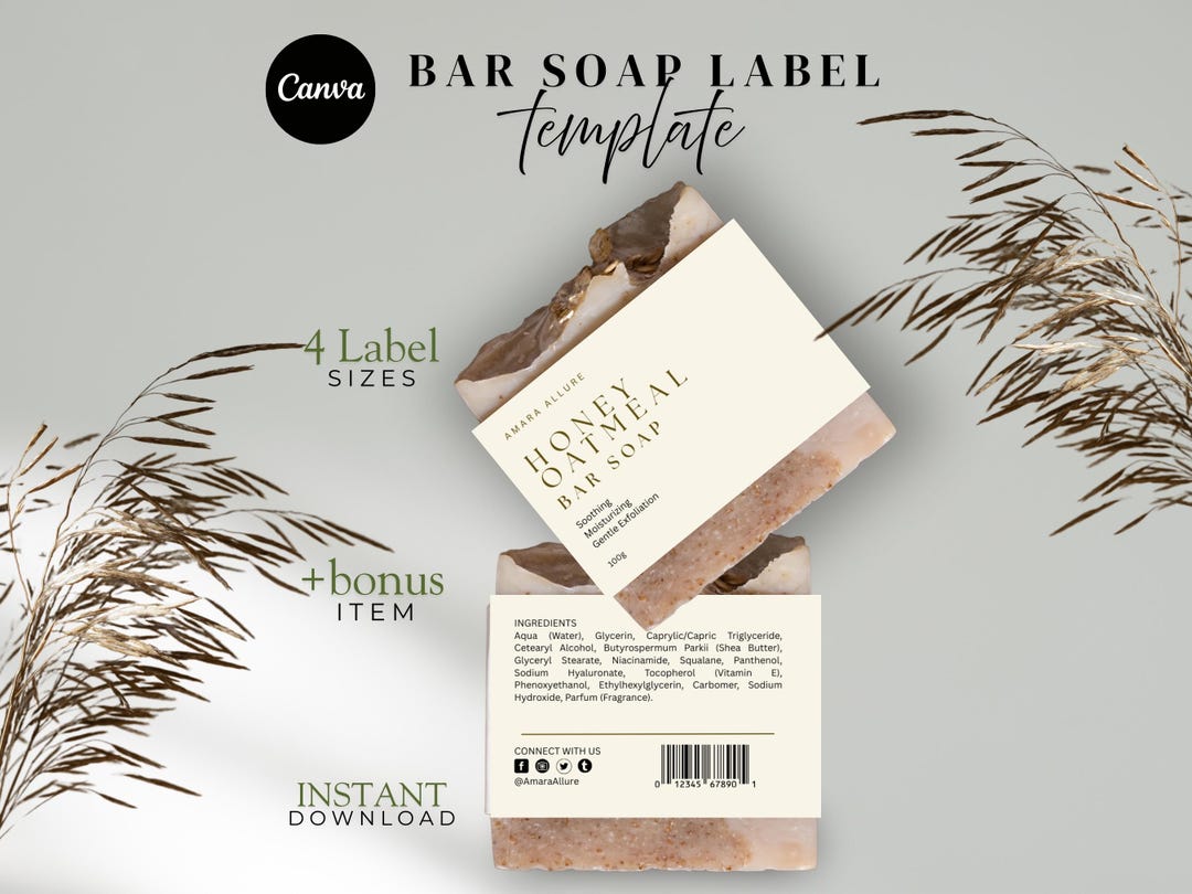 Soap Label Template for Bar Soap | Canva Editable | Minimalist Soaps ...