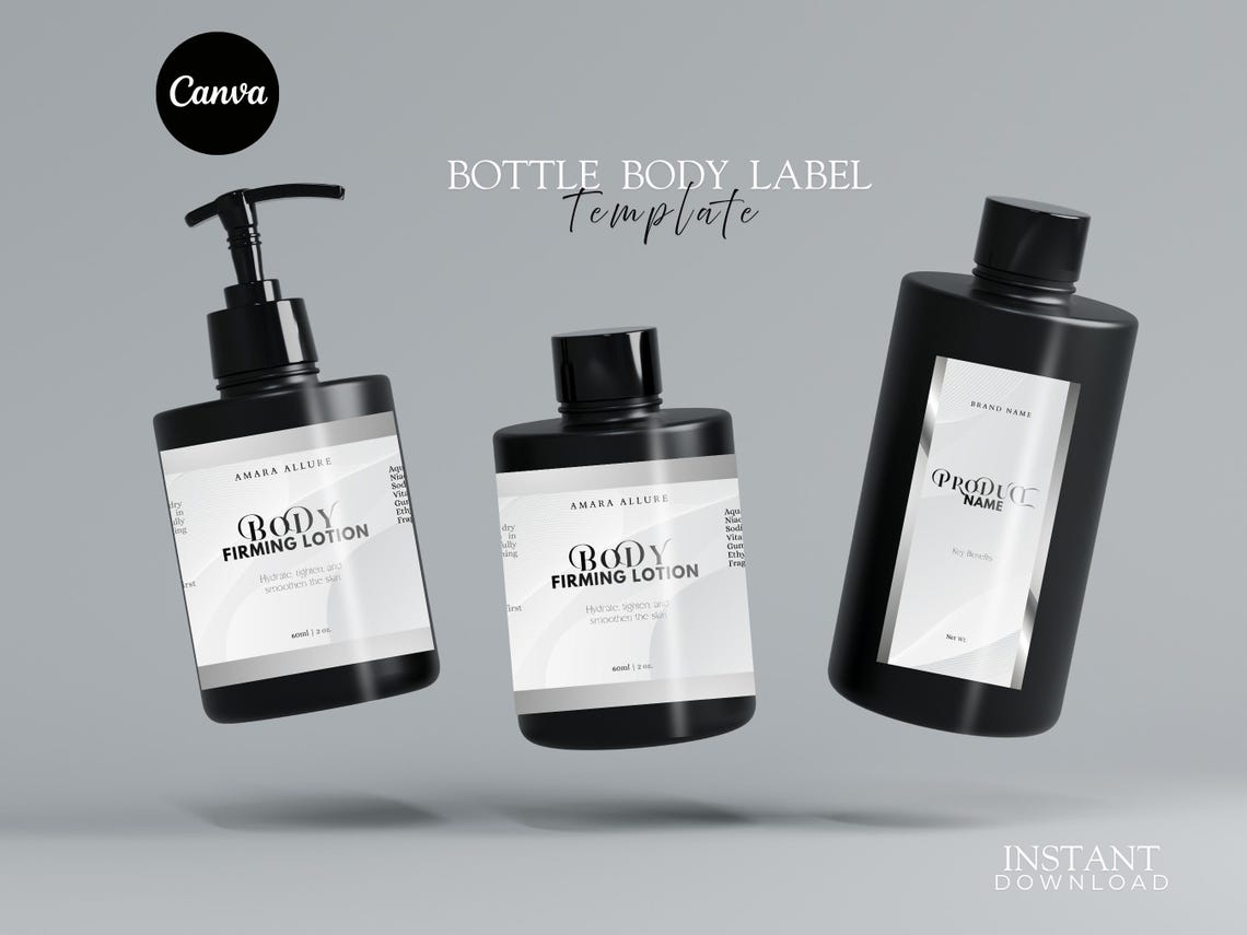 Body Label Template | Editable Body Care Packaging | Canva Design for ...
