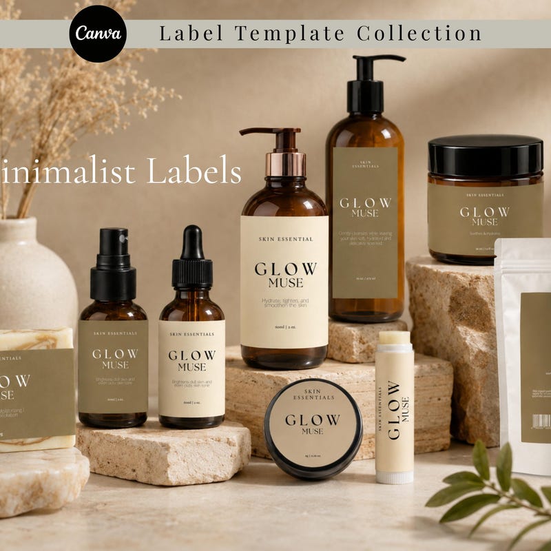 Modern Cosmetic Labels - Etsy