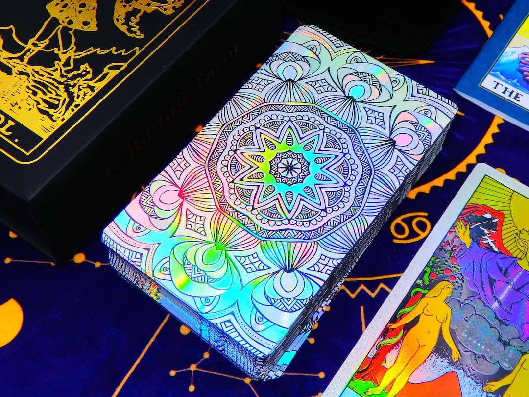 Waterproof Gold Foil Tarot Deck / the Mandalas Embossing / Holographic ...