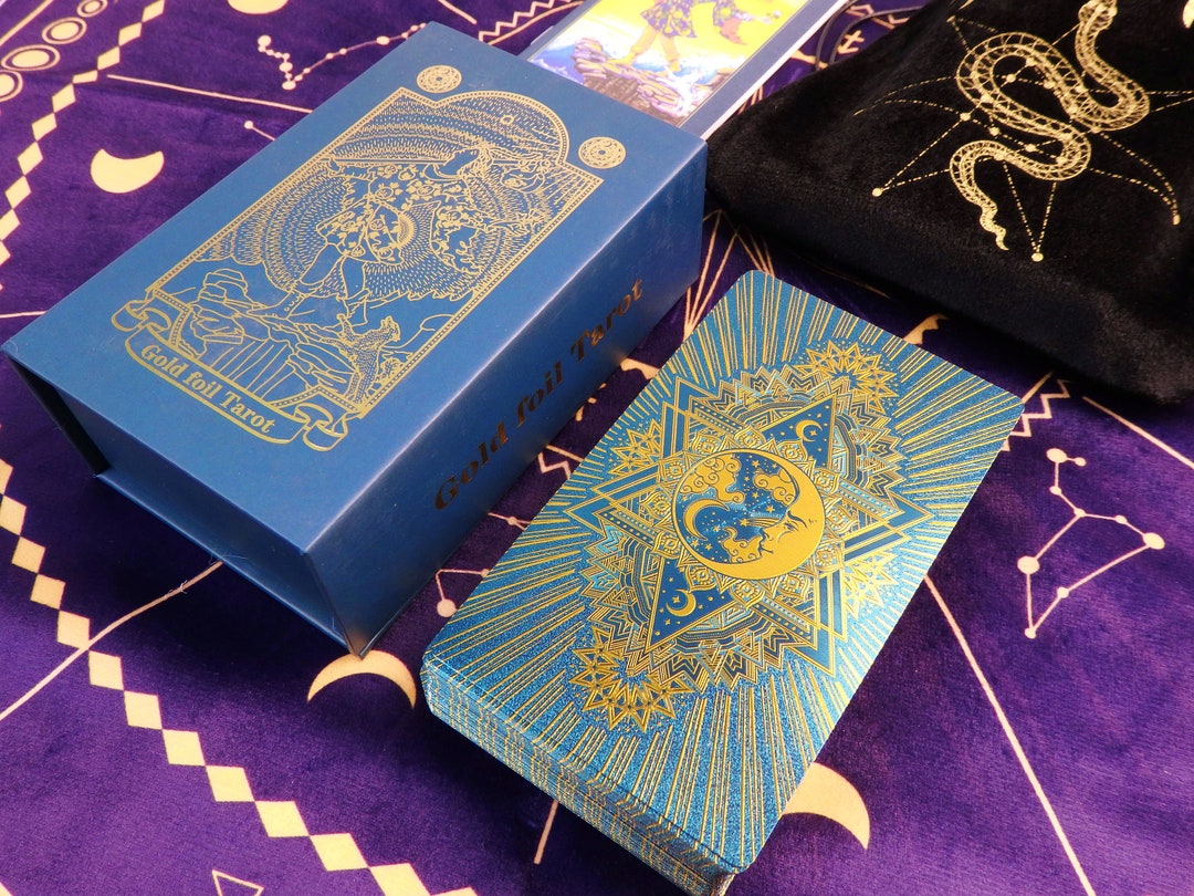 Gold Foil Tarot Deck / Embossment / Holographic / Laser Neon Light ...