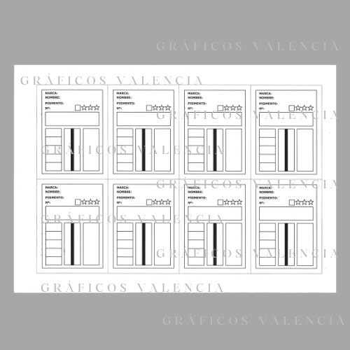 Watercolor Sample Card. A4 Printable Template. English and Spanish ...