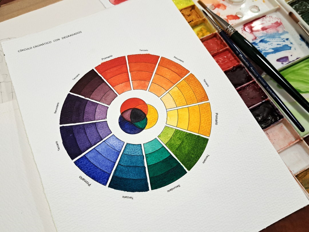 Chromatic Circles No. 1. Versions: English and Spanish. Printable ...