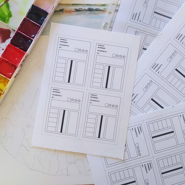 Swatch Card Template - Etsy