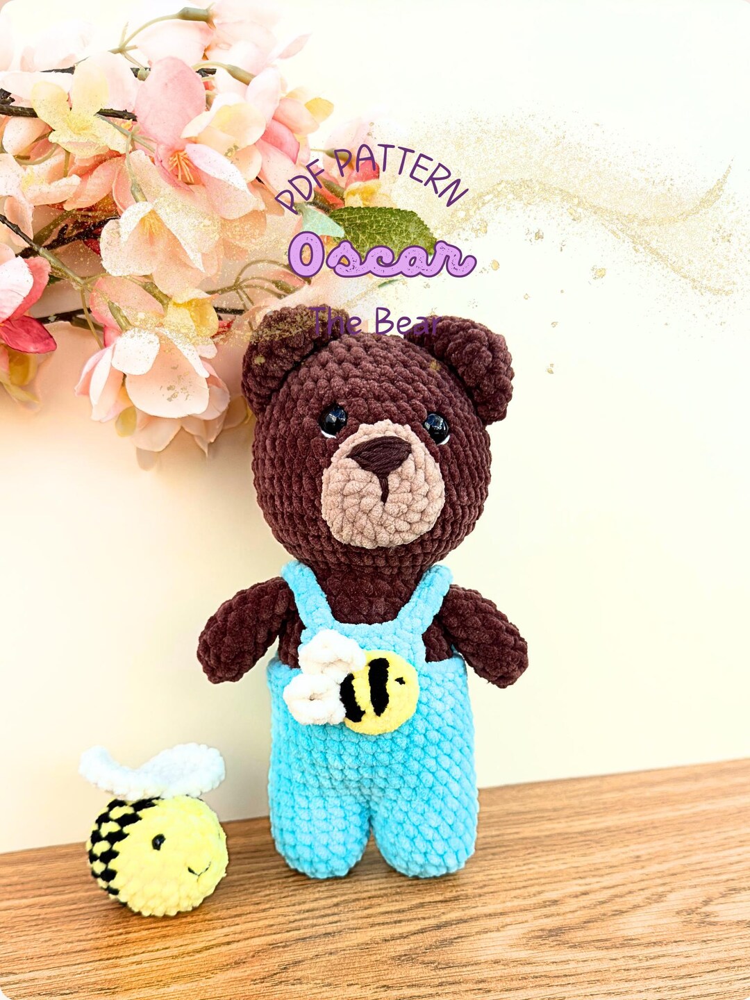 Teddy Bear With Bee Amigurumi Crochet Pattern PDF - Detailed Instant ...