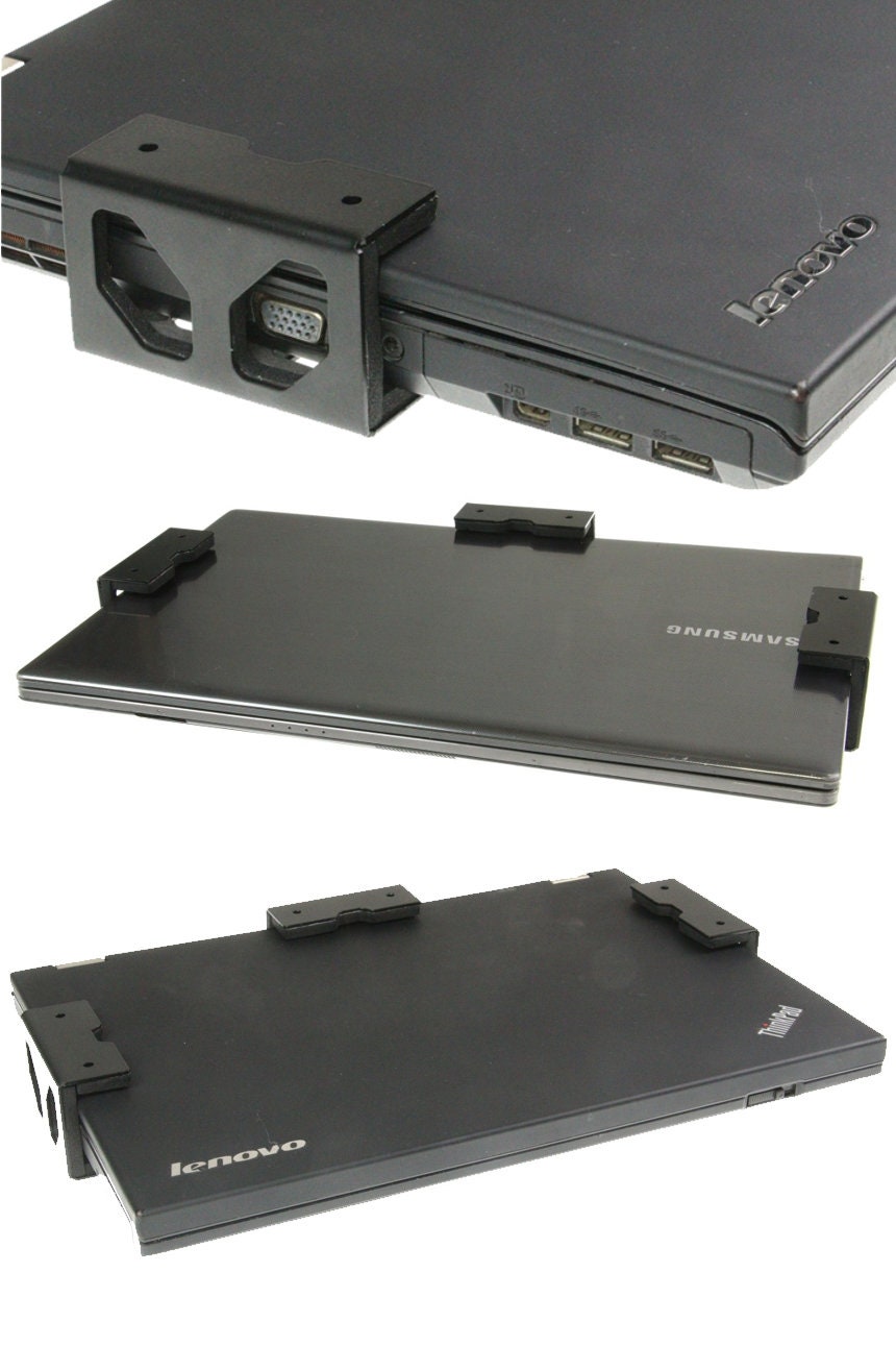 Laptop Rack Under Desk Holder Shelf Rack Storage Bracket (3 Pcs With ...