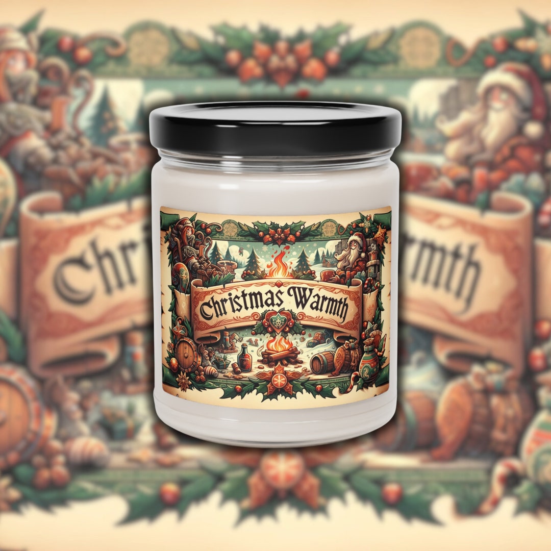 Christmas Warmth Scent, Scented Soy Candle 9oz, Medieval Fantasy Theme ...