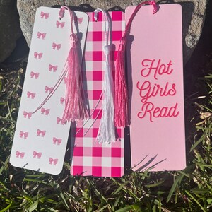 Pink Bookmark Collection, Bookmarks With Tassle, Book Lover Gift - Etsy