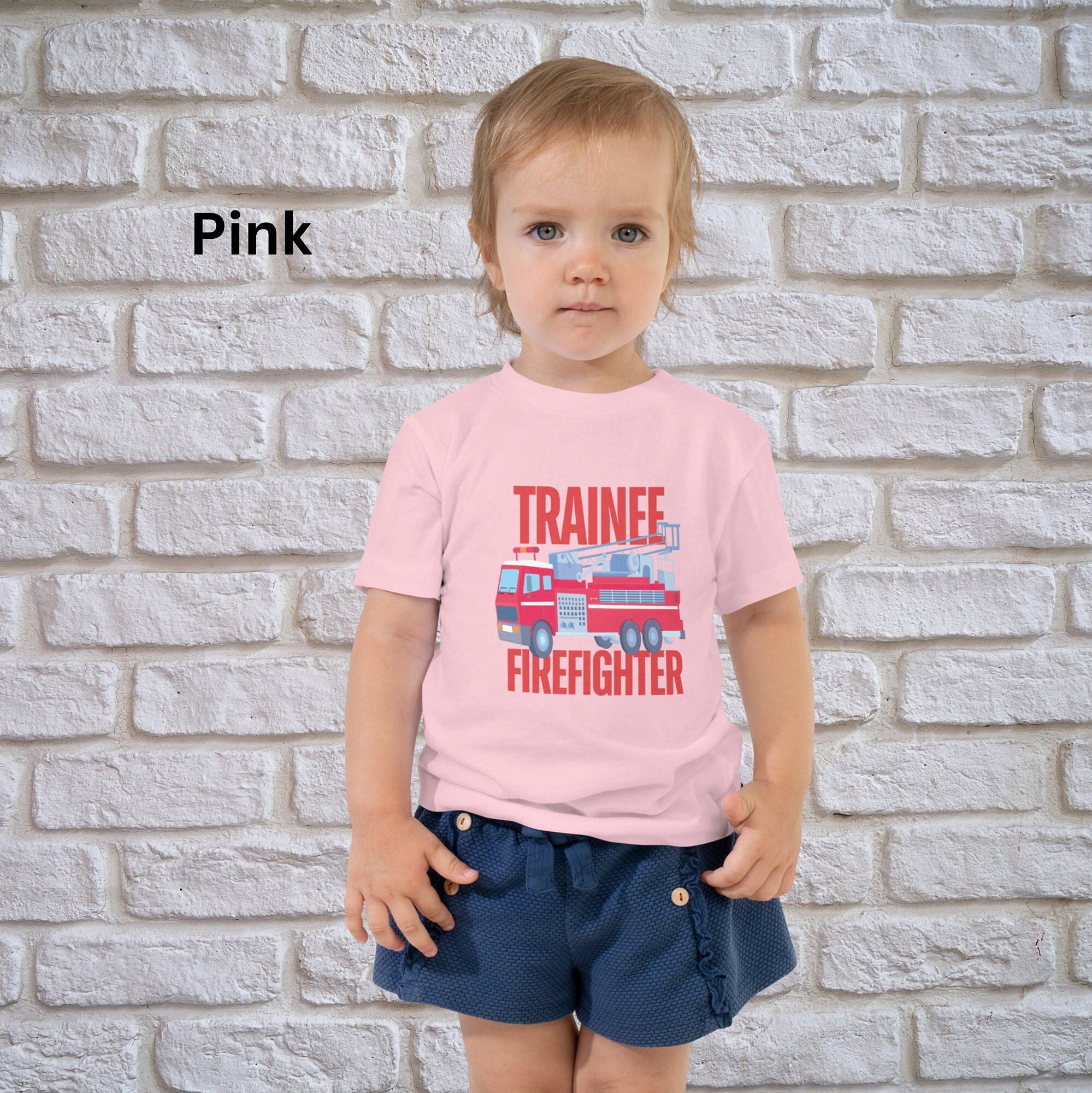 Trainee Firefighter Long Ladder Firetruck Unisex Short Sleeve Tee for ...