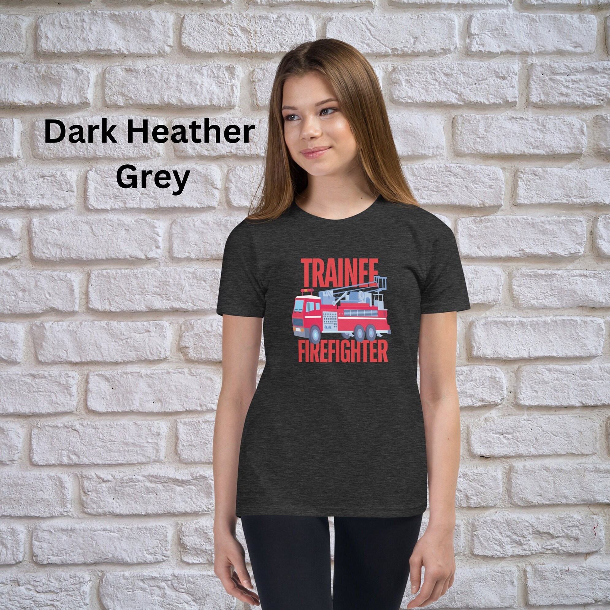 Trainee Firefighter Long Ladder Firetruck Unisex Short Sleeve Tee for ...