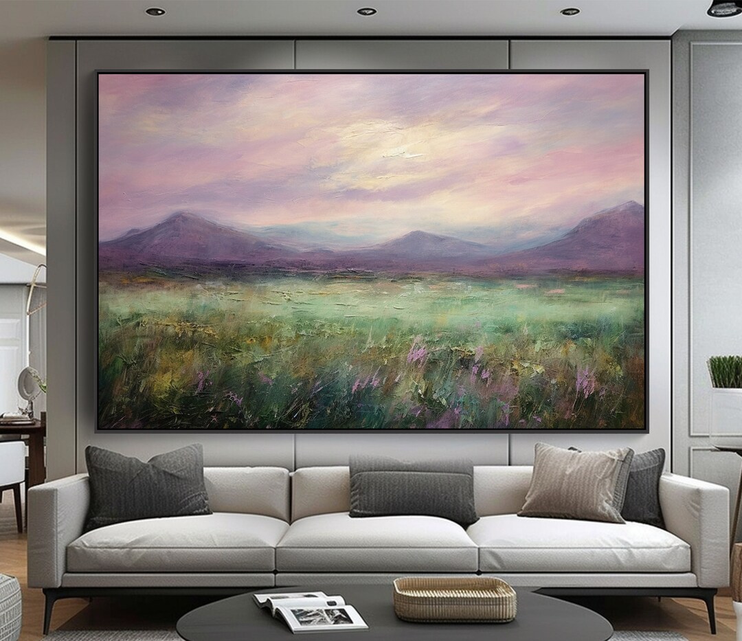 Abstract Countryside Sky & Clouds Oil Painting on Canvas Wall Painting ...