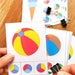 Beach Ball Color Clip Cards: Preschool Learning Activity (PDF Download ...